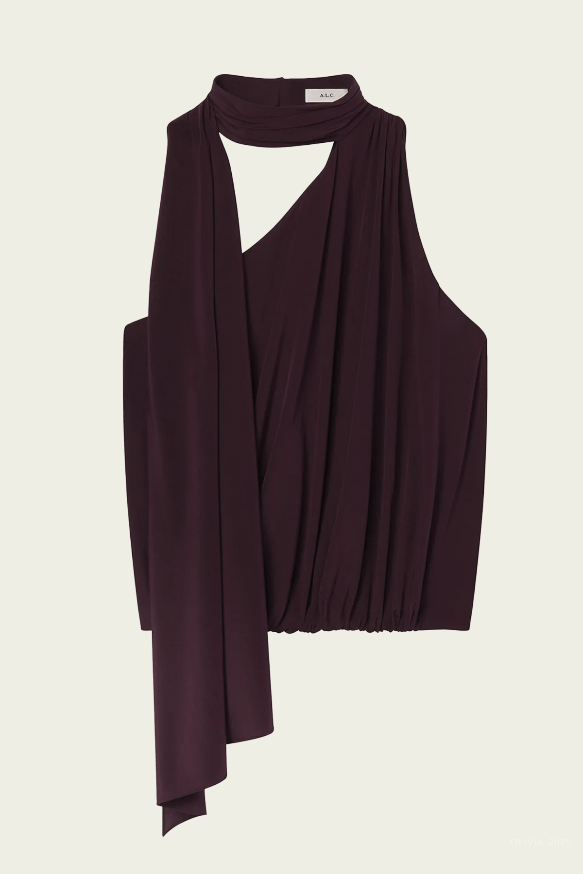 Celeste Silk Top in Deep Plum