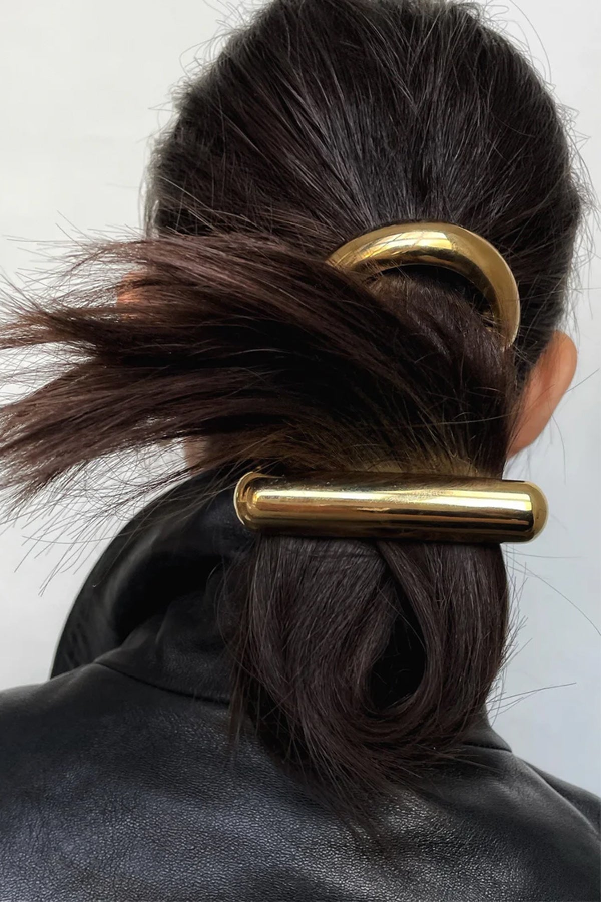 Glossy Bar Barrette In Gold Glossy Bar Barrette In Gold