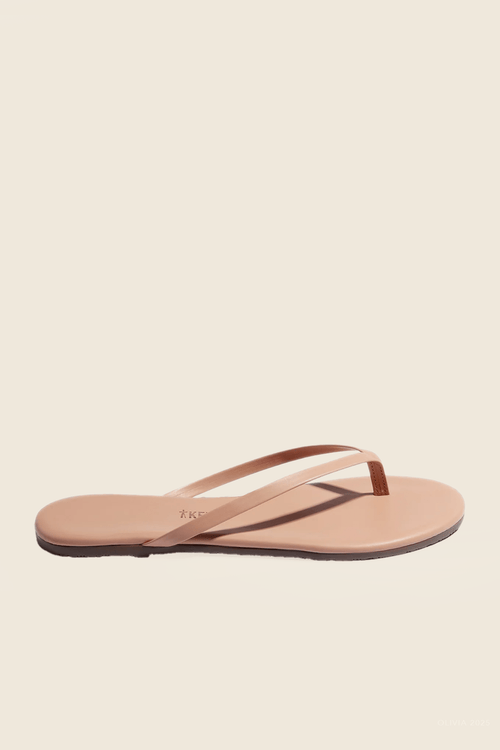 Lily Foundation Matte Flip Flops in Nude Beach