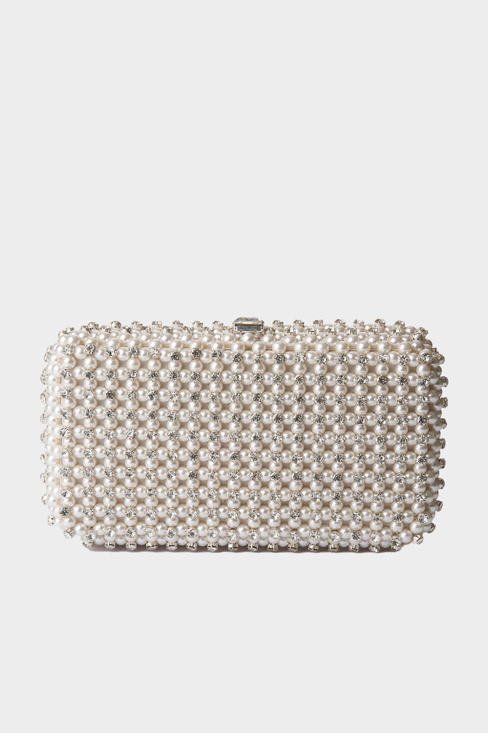 Lydia Pearl Bag in White Silver