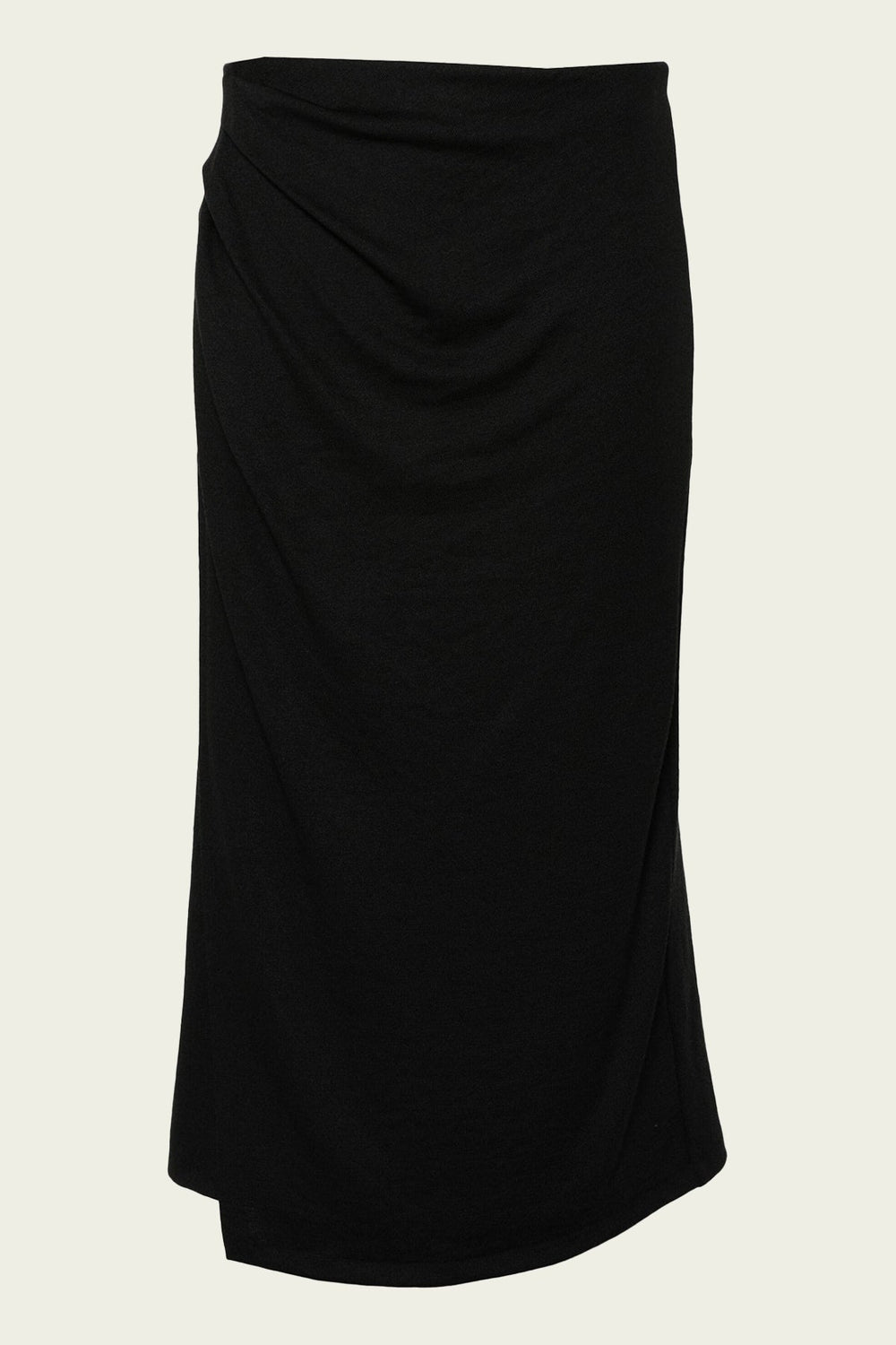 Side-Drape Skirt in Black